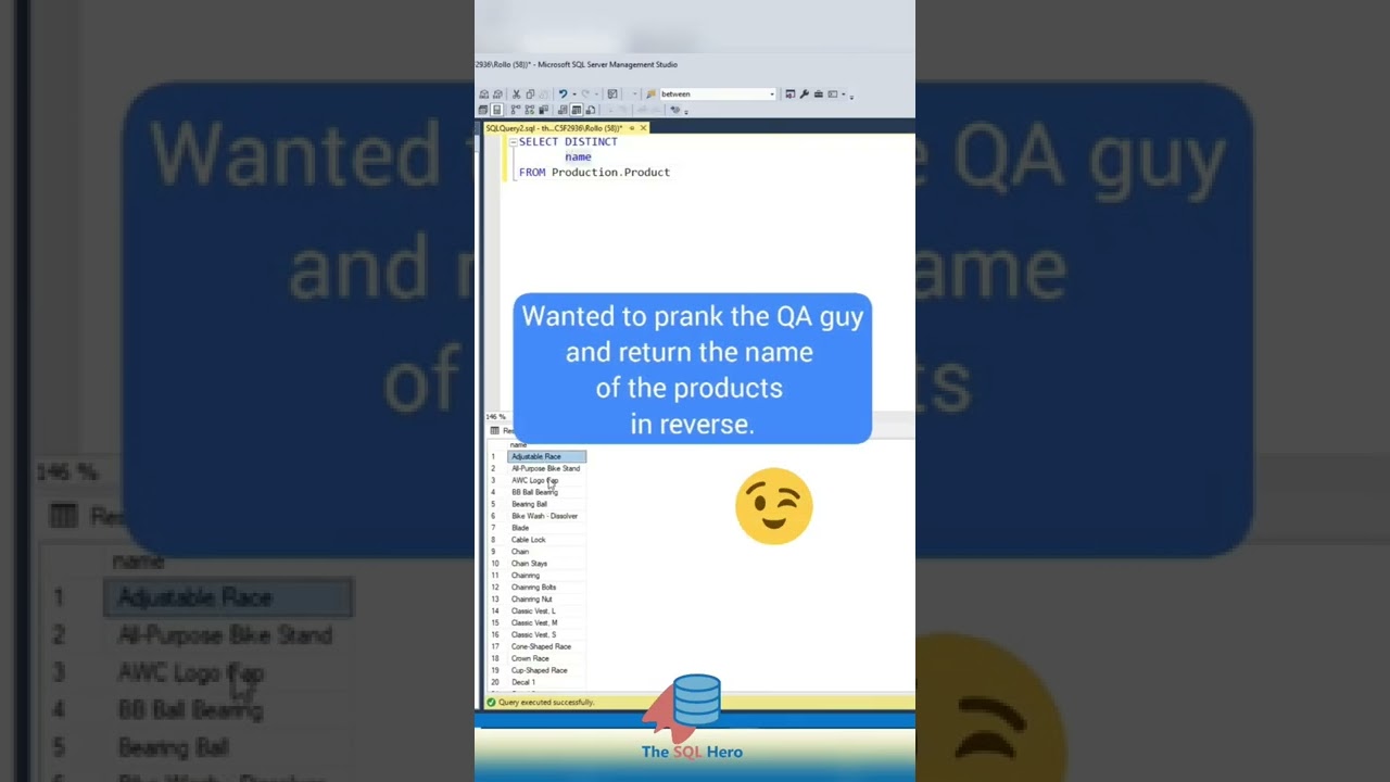 Reverse String in SSMS #sql #sqlserver #database  #dba #ssms #data #dataanalytics #programming