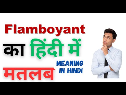 Flamboyant Meaning in Hindi | Flamboyant का हिंदी में अर्थ