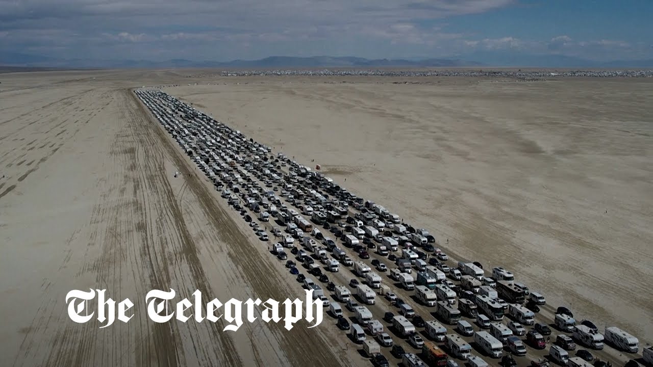 Thousands leave Burning Man festival after muddy washout