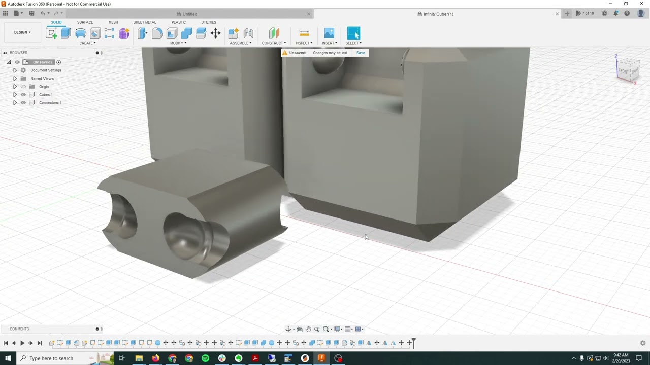 Customizing the Infinity Cube Parameterized Model in Fusion360