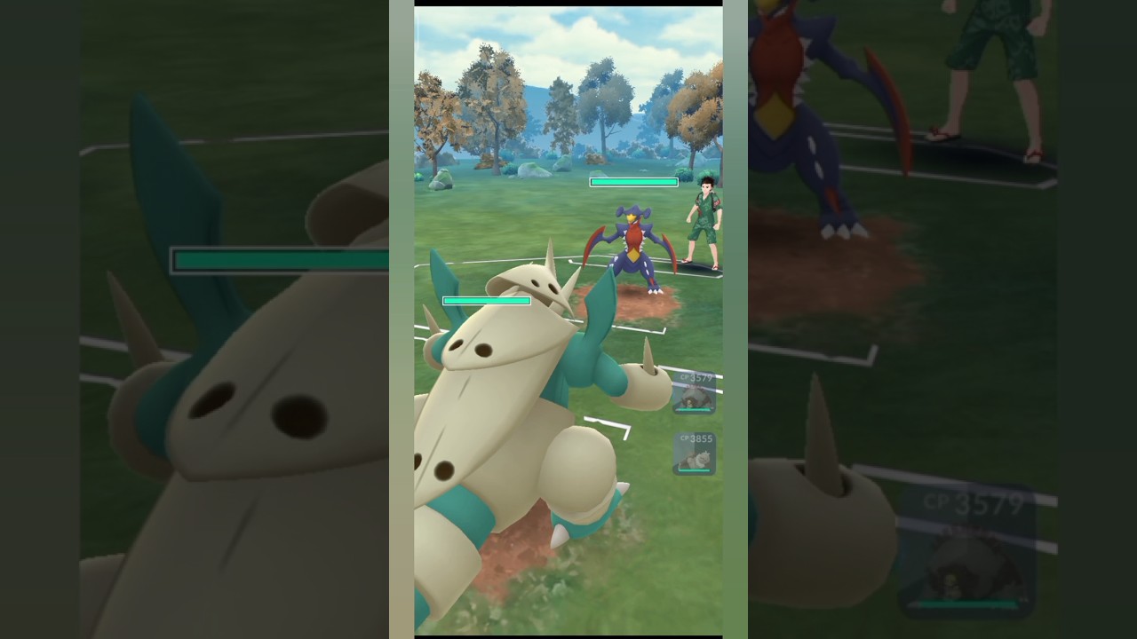 Shiny Mega Aggron VS Mega Garchomp PvP Mega Evolve Battle in #pokémongo #mega #evolve #battle