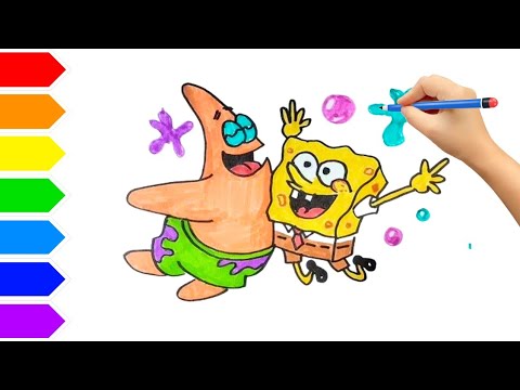 Spongebob dan Patrick || Menggambar dan Mewarnai Untuk Anak TK dan Balita