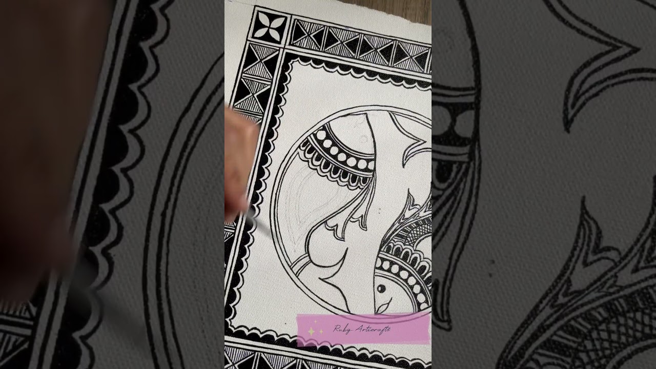 madhubani fish | madhubani painting | madhubani #shorts  #madhubani #madhubanifish #madhubanimotifs