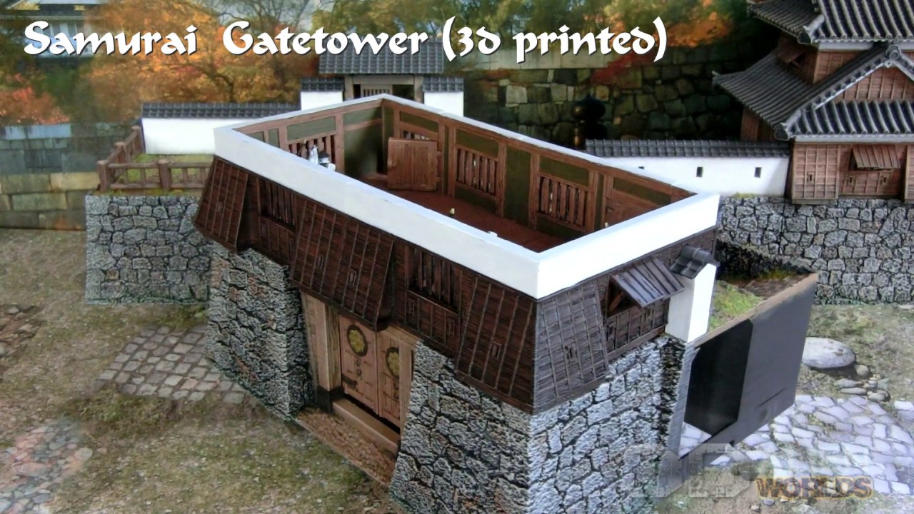 3D-printed Japanese Samurai Gatetower