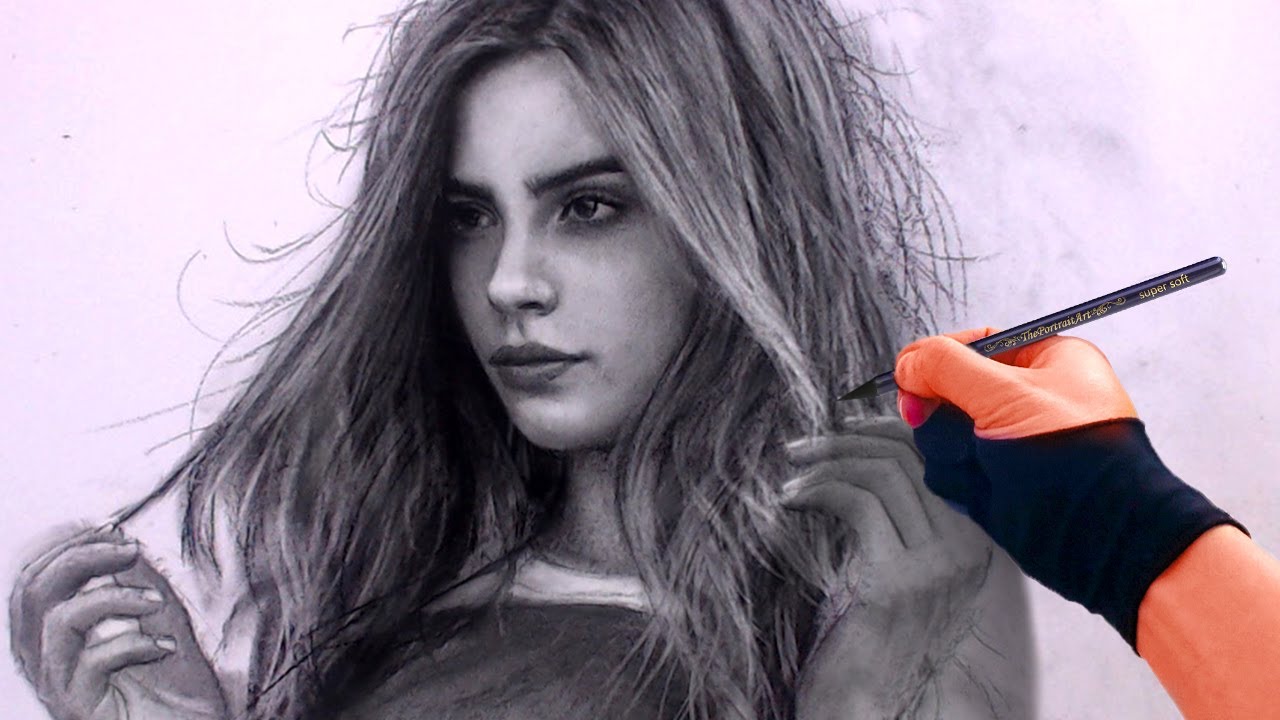 STUNNING Charcoal Portrait Drawing - FREE Art Tutorial (link in desc)