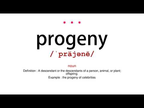 How to pronounce progeny - Vocab Today