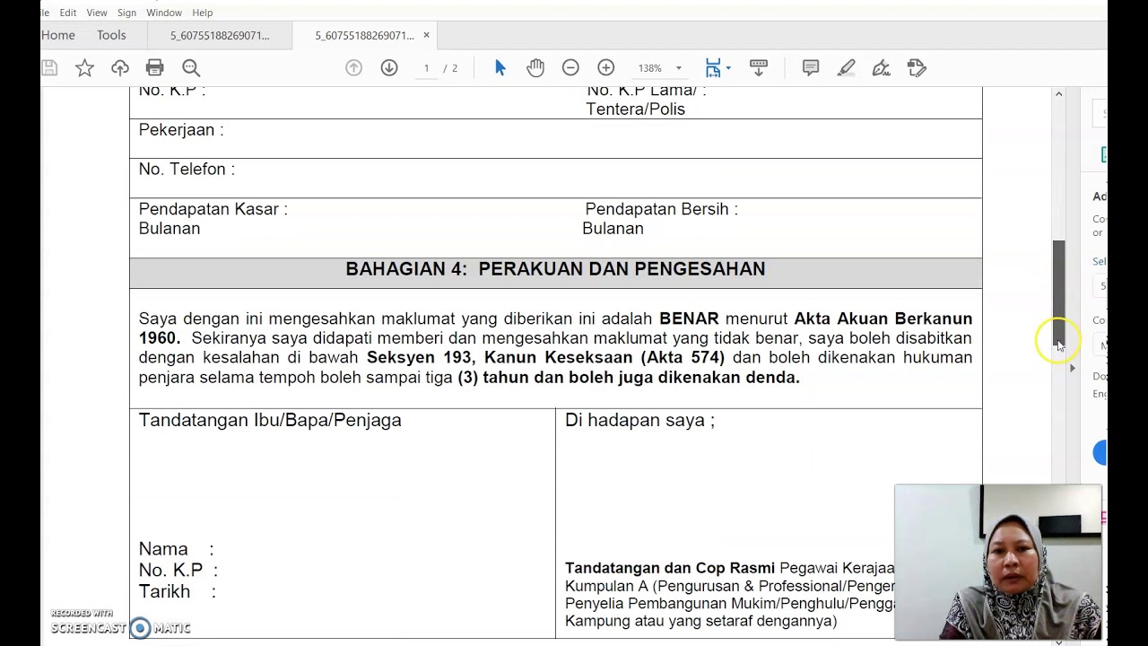 Pengisian Borang BAP Part3
