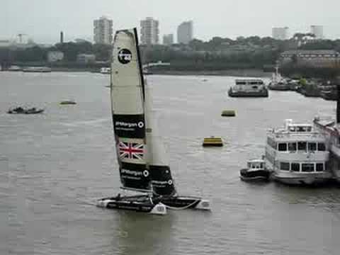 JP Morgan Extreme 40 Catamaran, from Tower Bridge