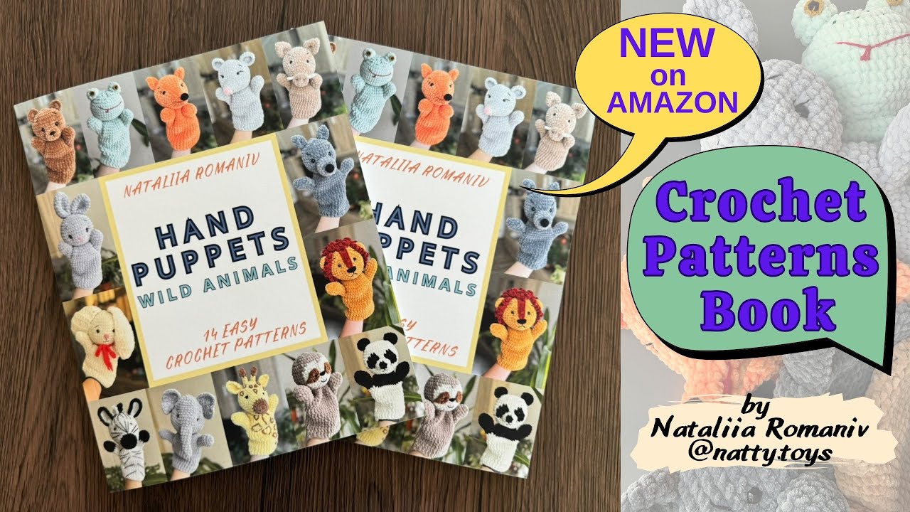 Hand Puppets. Wild Animals. 14 Crochet Patterns