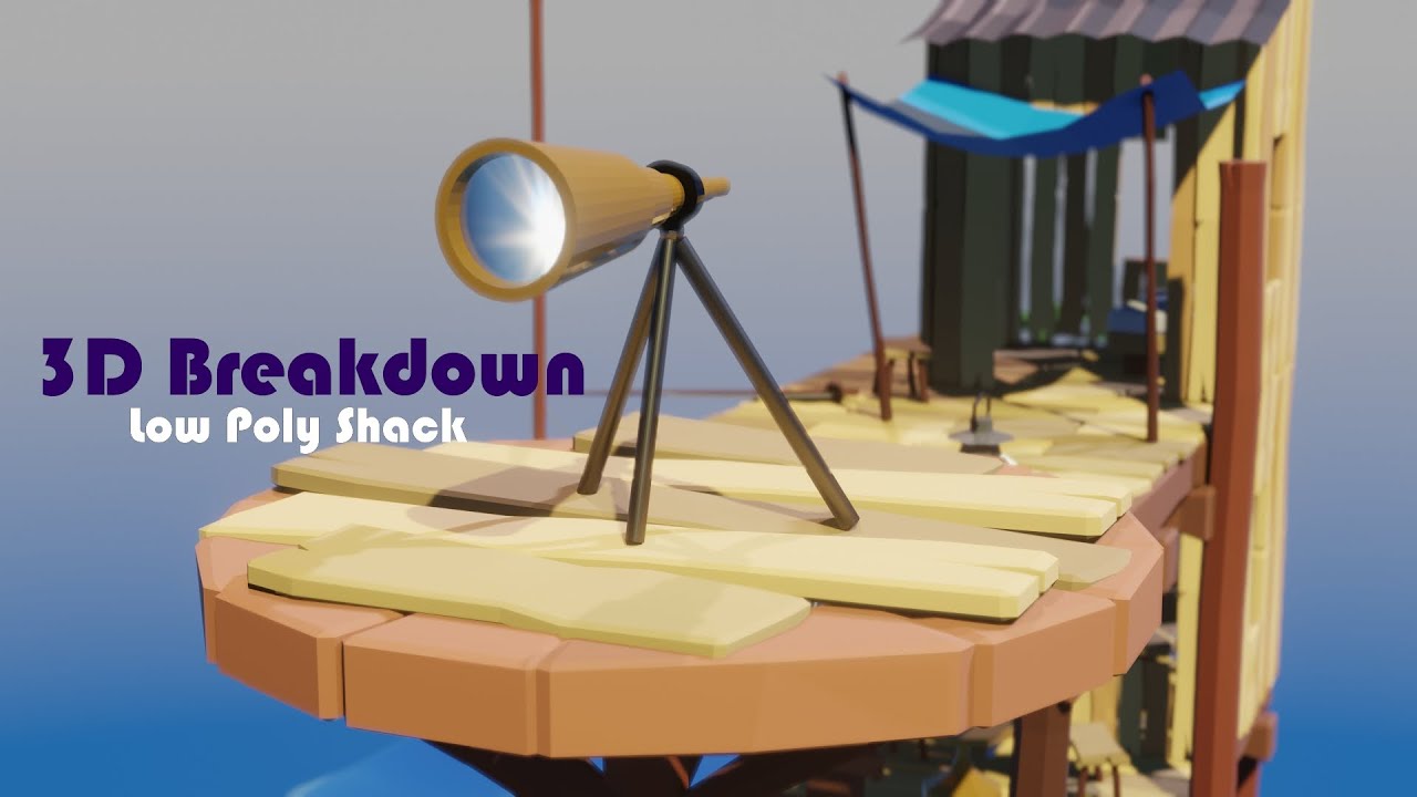 LowPoly Sea Shack breakdown (Grant Abbitt tutorial)