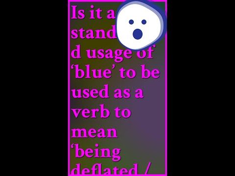 That is not actually a verb, but a noun; normally referred to as the blues, it means a f... #shorts