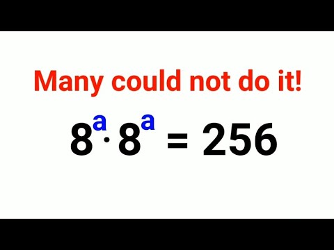 8^a multiplied by 8^a = 256 Many could not find the value of a Orally! Can you? #indices #explore