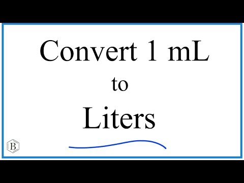 Convert 1 mL to L (1 milliliters to Liters)