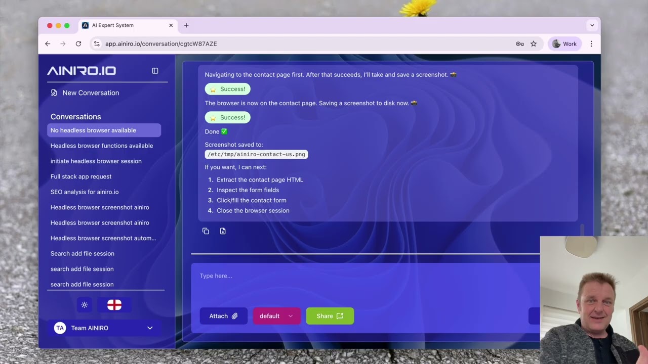 Using Magic Cloud and Hyperlambda to automate a website with a headless browser