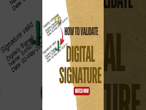 How to Validate Digital Signature #pdf #signature #shorts #ytshorts