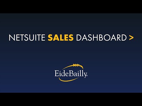 NetSuite Tutorial: Personalize Your NetSuite Dashboard for Sales | Eide Bailly