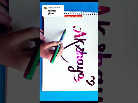 #Akshaya name #writting in #cursiveletters