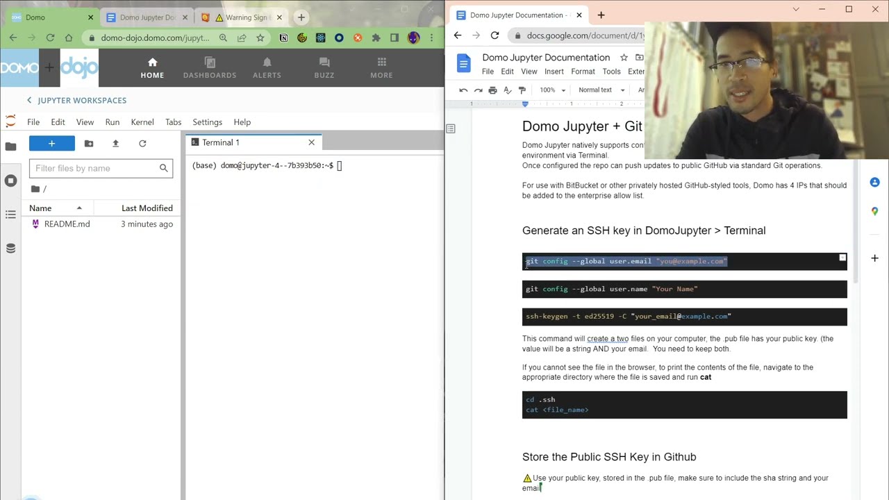 Sync Domo Jupyter with GitHub