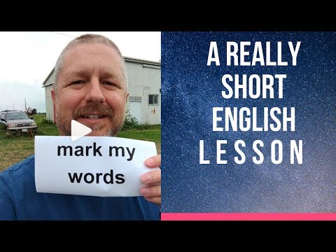 Meaning of MARK MY WORDS - A Really Short English Lesson with Subtitles #shorts