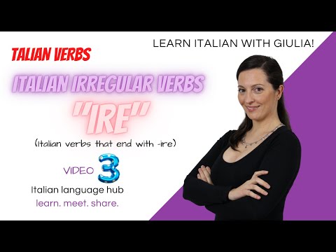 Learn Italian present tense conjugation - PART 3- IRREGULAR verbs that end in "IRE" w/ FREE DOWNLOAD