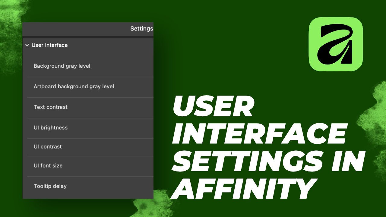 Customize your User Interface Settings in Affinity 3 for Beginners