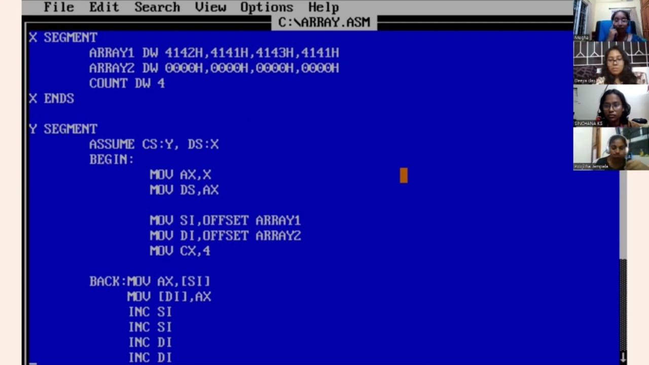 8086 microprocessor explanation with Dosbox