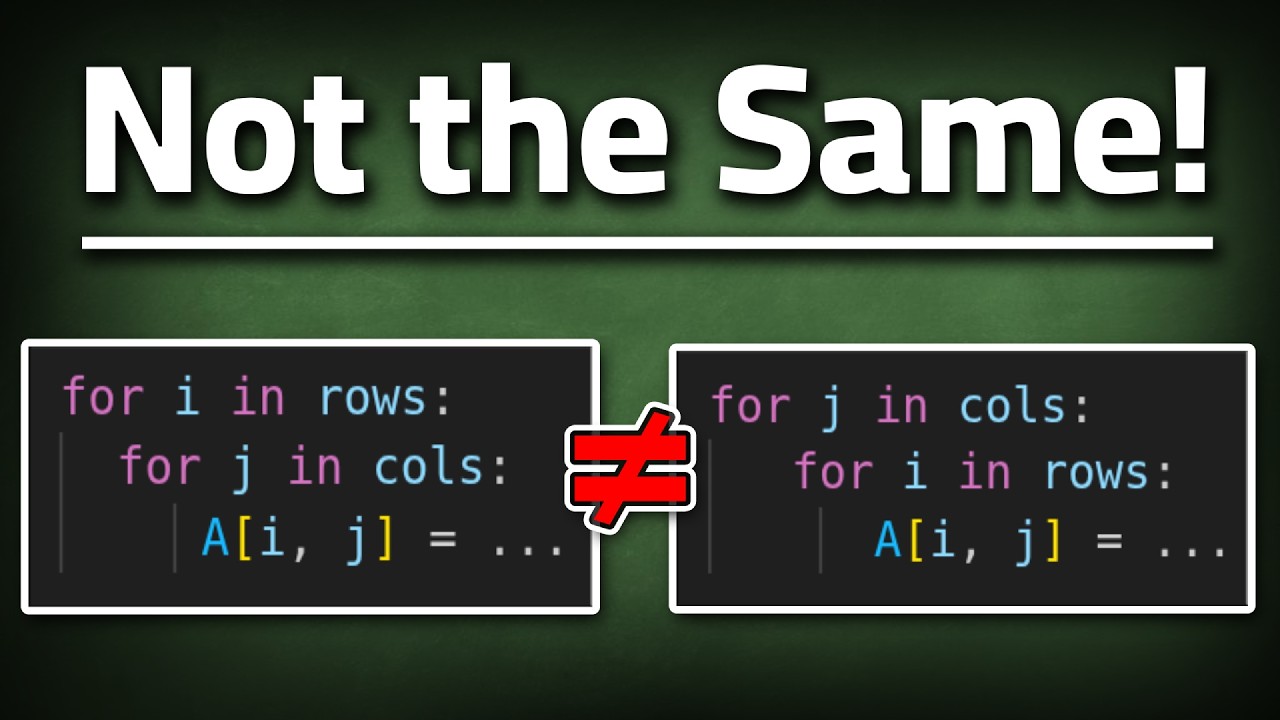 The Order in Which you Loop matters! | row major and column major concept with Python and Julia