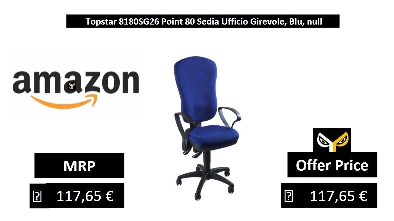 Topstar 8180SG26 Point 80 Sedia Ufficio Girevole, Blu, null