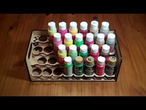 2oz Acrylic Paint Rack / Storage Box by summetj - Thingiverse