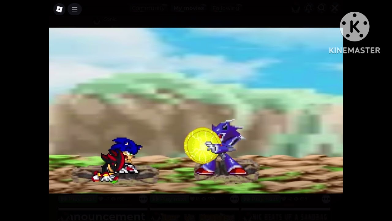 Sonic And Shadow Vs Metalix (Roblox My Movie Sprite Animation)