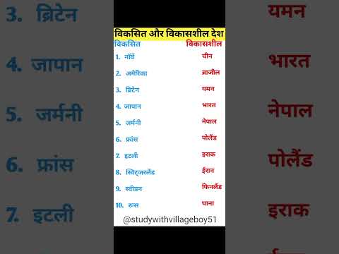 विकसित और विकासशील देश 🤔🤔#Shorts