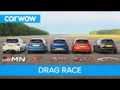Euro-Only Hot Hatches Do a Quarter-Mile Drag Race