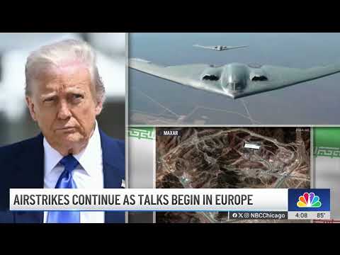 Airstrikes continue in Israel, Iran as talks begin in Europe