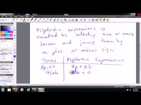 Math Terminology: finding the number of terms in an algebraic expression