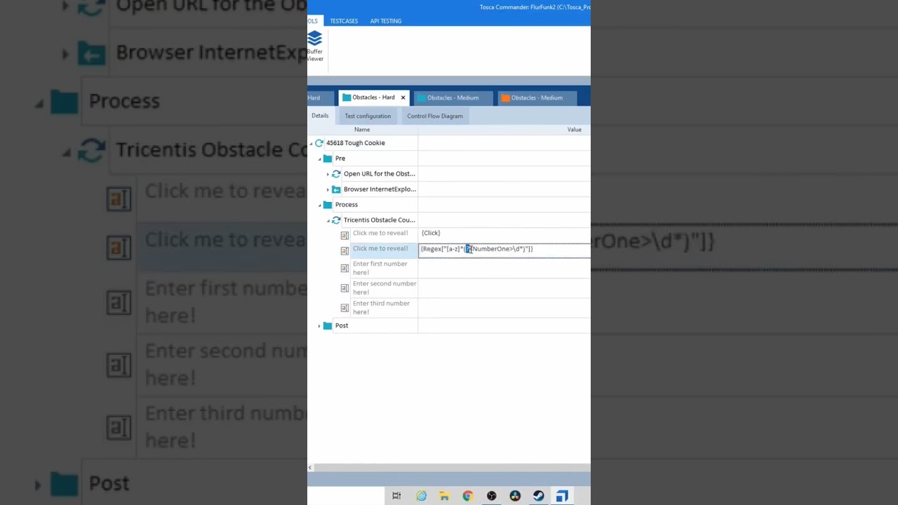 Tricentis Toca Regular Expression (REGEX)