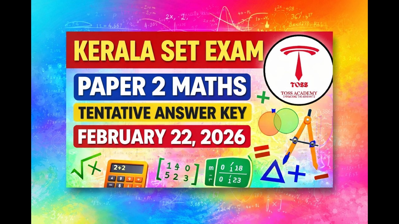 SET Maths Paper Answer Key 2026 🚀