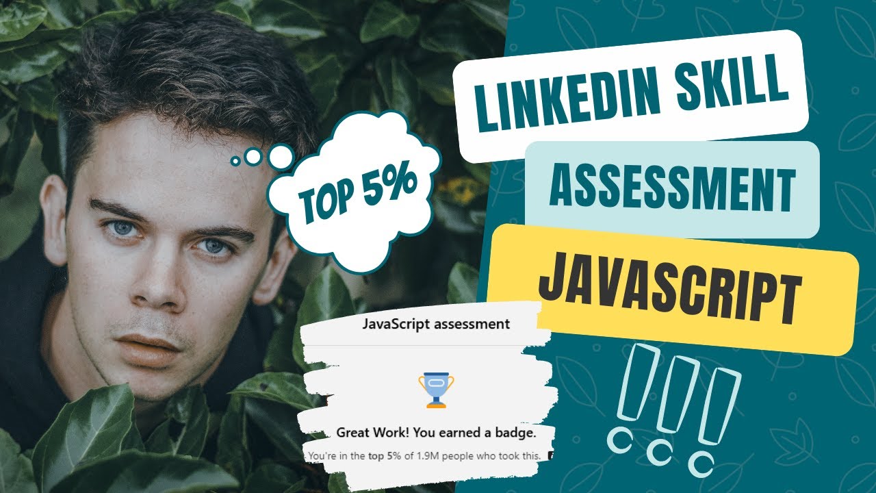 LinkedIn skill assessment JavaScript top 5% badge