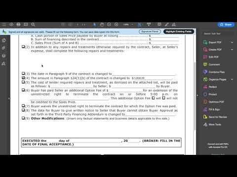 How to fill out an Amendment (1-4 Residential)