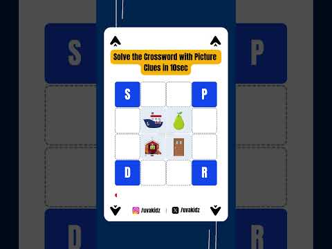 SOLVE IN 10 SECONDS! Visual Crossword Puzzle Challenge with Picture Clues #2