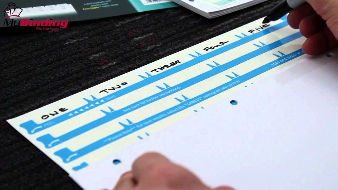 Avery 5 Tab Translucent Dividers Demo