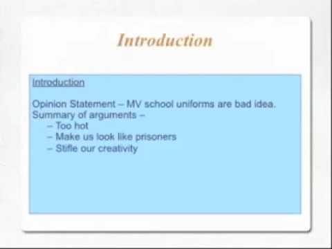 Introduction to Persuasive Writing