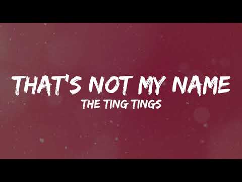 The Ting Tings - That's Not My Name (Lyrics)