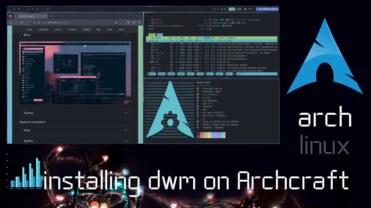 Installing dwm on Archcraft...