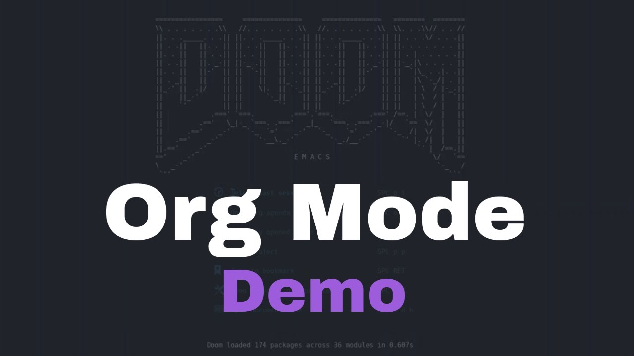Doom Emacs Org Mode Demo