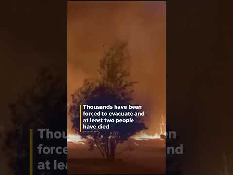 Firefighters in Washington state are battling two major blazes near Spokane #Shorts