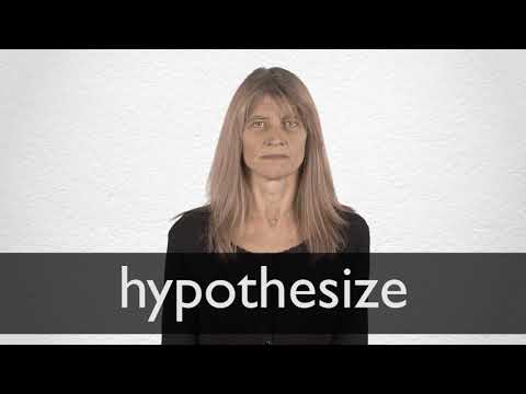 HYPOTHESIZE - Meaning & Translations | Collins English Dictionary