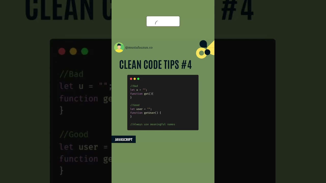 Javascript, Clean Code Tips - 4 #javascript #shorts