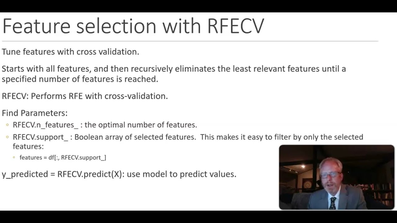 Optimizing Regression Predictors with RFECV Random Feature Elimination with Cross Validation