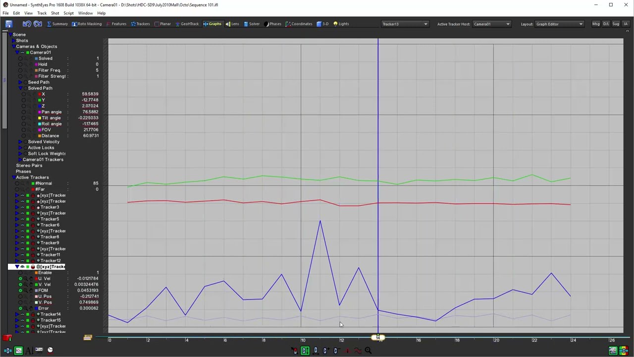 Using Number Zone in SynthEyes' Graph Editor | Boris FX