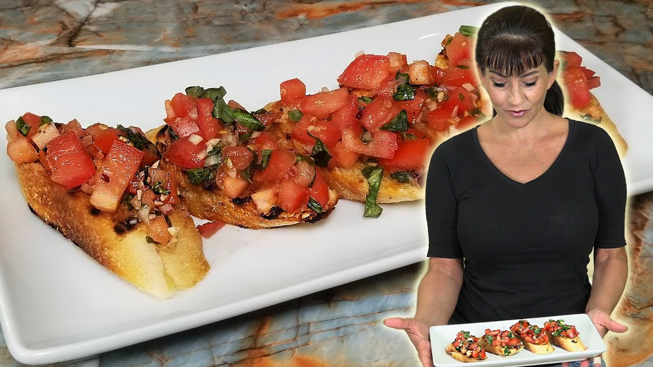 Authentic Italian Tomato and Basil BRUSCHETTA | The Perfect Appetizer